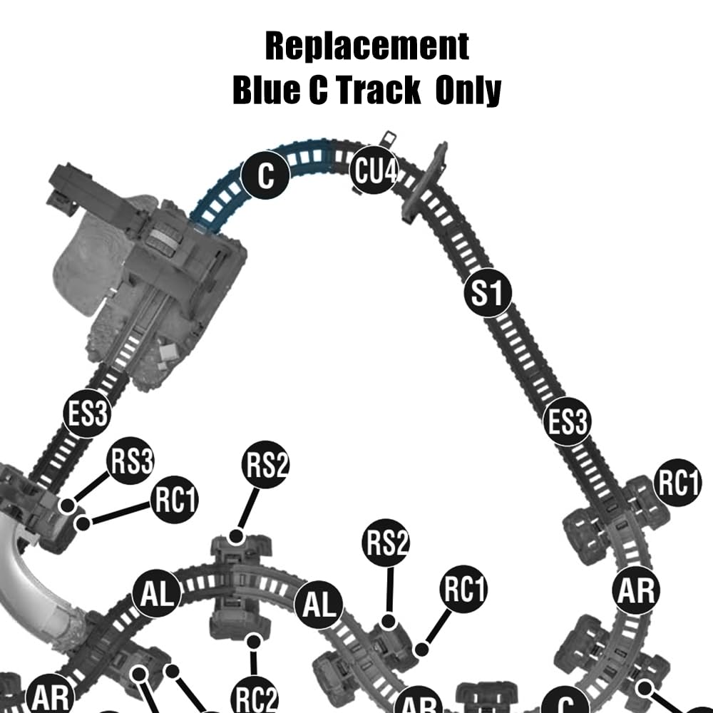 Replacement Part for Fisher-Price Thomas and Friends Crystal Caves and Trains Mega Set HHV21 - Replacement Blue C Track