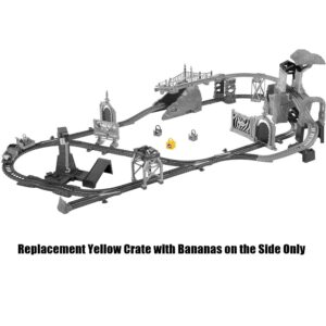 Replacement Part for Thomas and Friends Train Playset - GLK81 ~ Animal Park Monkey Adventure Train Set ~ Replacement Yellow Crate with Bananas on The Side