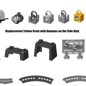 Replacement Part for Thomas and Friends Train Playset - GLK81 ~ Animal Park Monkey Adventure Train Set ~ Replacement Yellow Crate with Bananas on The Side