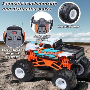 Kidcia 1:16 Scale RC Monster Truck - 2.4GHz All Terrain Car for Kids 4-12, 20 Km/h Off Road RC Truck, Christmas or Birthday Gift