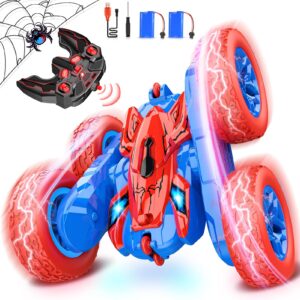 jovialtoyz rc cars toys for boys ages 5-7 remote control stunt car outdoor toy for 3 4 5 6 7 8 9 10 year old boy girl birthday gifts 360° flip 4wd rechargeable car for boys kids age 6-12