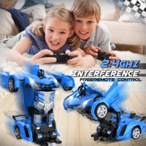 Britik Transform Remote Control Car Toy for Kids 4 5 6 7 8, Remote Control Car for Boys 4-7, Transform Cars for Boys 4-6, Toy Car 5 Year Old Boy, Toys for 3 4 5 6 7 8 9 10 11 12 Years Old Boy