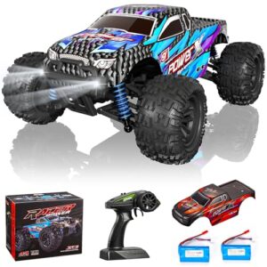 1:18 scale all terrain rc cars, 4wd 40km/h high speed remote control car w/2 batteries for 40 min play, 2.4ghz off road monster truck, 2.4ghz electric vehicle toys gifts rc cars for adults and kids