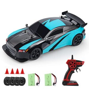 rhybor gt rc drift car remote control car sport racing hight speed drift cars, 1/14 rc car for adults kids gifts, 4wd 25km/h rc drift vehicle with led lights