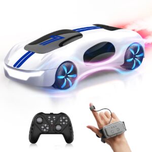 aeroquest gesture sensing remote control car, drift rc stunt car with light spray & sound, 2.4ghz hobby rc cars toy for kids, 360° rotate, birthday gifts for boys girls 4-12