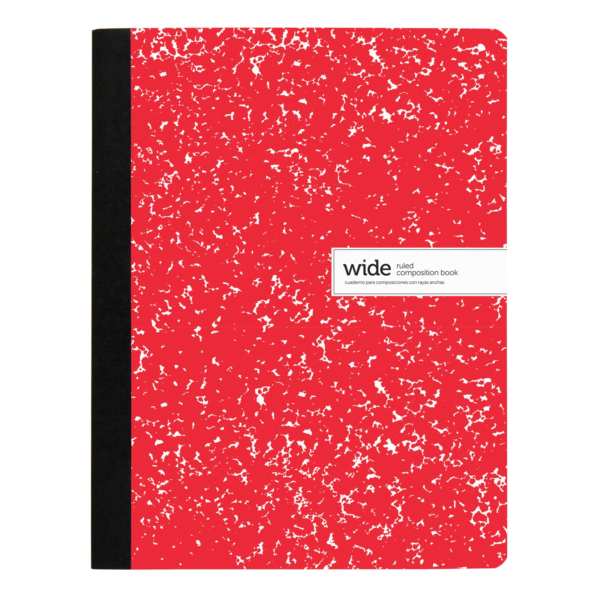 Office Depot® Brand Composition Notebook, 9-3/4" x 7-1/2", Wide Ruled, 100 Sheets, Red