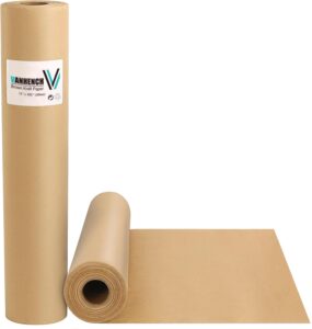 brown packing paper 15"×450"(38'), brown paper roll, art craft paper, kraft paper roll for moving boxes supplies, gift wrapping bouquet flower paper, poster bulletin board paper, arts and crafts