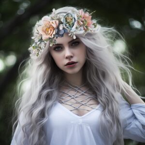 Vivivalue Wedding Floral Crown Women Flower Headband Hair Wreath Floral Headpiece Halo Boho Party Prom Photos