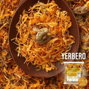 Yerbero - Calendula Flowers Loose Herbal Tea 2oz (56g) | Marigold Flowers | Flores De Calendula | For Brewing Calendula Tea, Culinary Creations, and Natural Edible Purposes | Crafted By Nature100% All Natural Fresh Tea | Non-GMO.