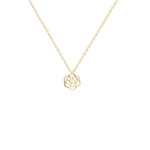 descount gold rose necklaces for women,rose flower pendant necklace,gift for mother