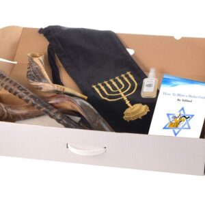 Shofar from Israel Set of 3 Horn : Kudu, Oryx, Ram + Bag + spray + Guide + Carrying case