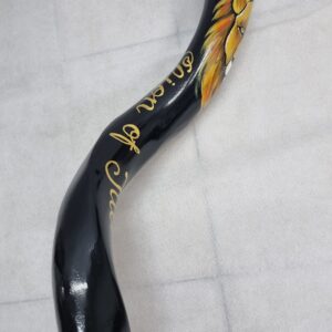 Sale for shofar Yemenite Polish Horn Size 46" Paint Painted Kudu lion of Judah From Israel Active