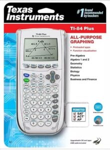 texas instruments ti-84 plus graphing calculator, white