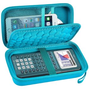 graphing calculators case for texas instruments ti-84 plus/ti-83 plus ce color calculator, storage holder for ti-89/ for casio fx-9750giii for ti-30xs for cables, pens, pencil-green(box only)