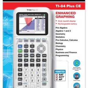 TI-84 Plus CE Color Graphing Calculator, White (Renewed)