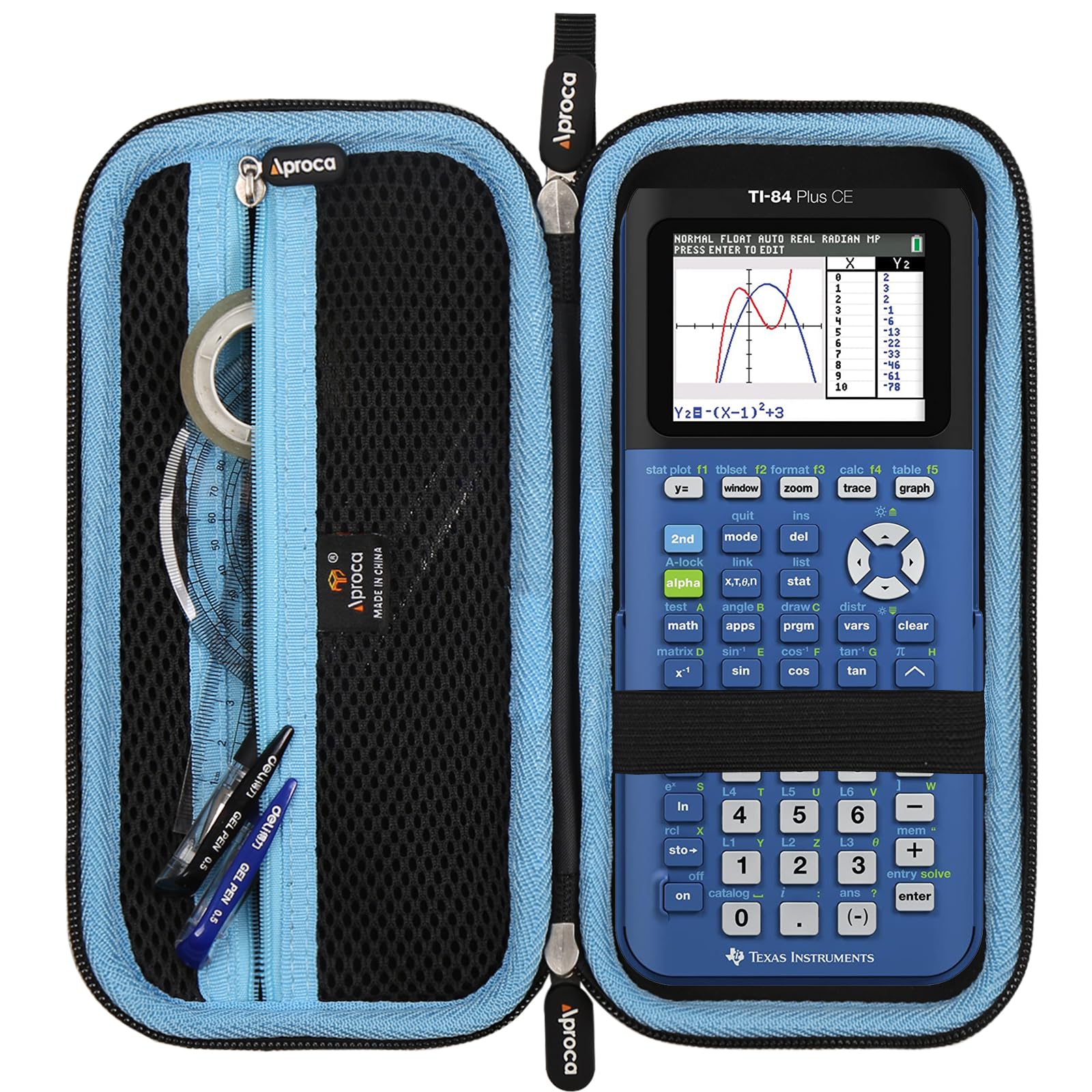 Aproca Hard Storage Travel Carrying Case, for Texas Instruments TI-84 Plus CE/TI-84 Plus/TI-83 Plus/TI-89 Titanium/TI-85 / TI-86 Color Graphing Calculator