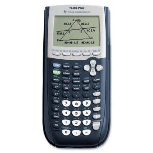 texas instruments calculator, graphing, usb cable,3-1/3"x7-1/2"x9/10", black (ti-84 plus)