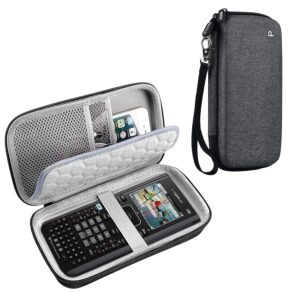 paiyule travel case for texas instruments ti nspire cx cas ii ti-84 plus ce graphing calculator, large capacity for pens, cables and other accessories -black (box only)