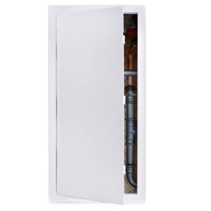 pnkkodw plumbing access panel for drywall 14 x 29 inch plastic access door removable wall access panel ceiling reinforced hinged durable white