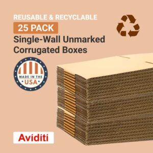 AVIDITI 16 x 9 x 3 Corrugated Cardboard Boxes, Long 16"L x 9"W x 3"H, Pack of 25 | Shipping, Packaging, Moving, Storage Box for Home or Business, Strong Wholesale Bulk Boxes