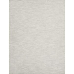 nourison positano modern light grey 9' x 12' area rug, easy cleaning, non shedding, bed room, living room, dining room, kitchen (9x12)