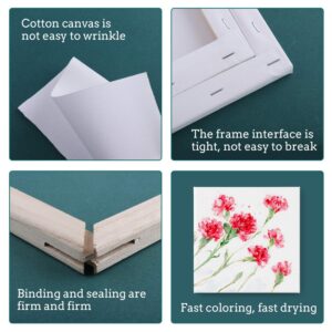 Stretched Canvas for Painting, Multi Size 11x14, 9x12, 8x10, 5x7, 4x4(4 of Each), 20 Packs Primed Blank Canvases, Very Good for Beginners or Professionals.