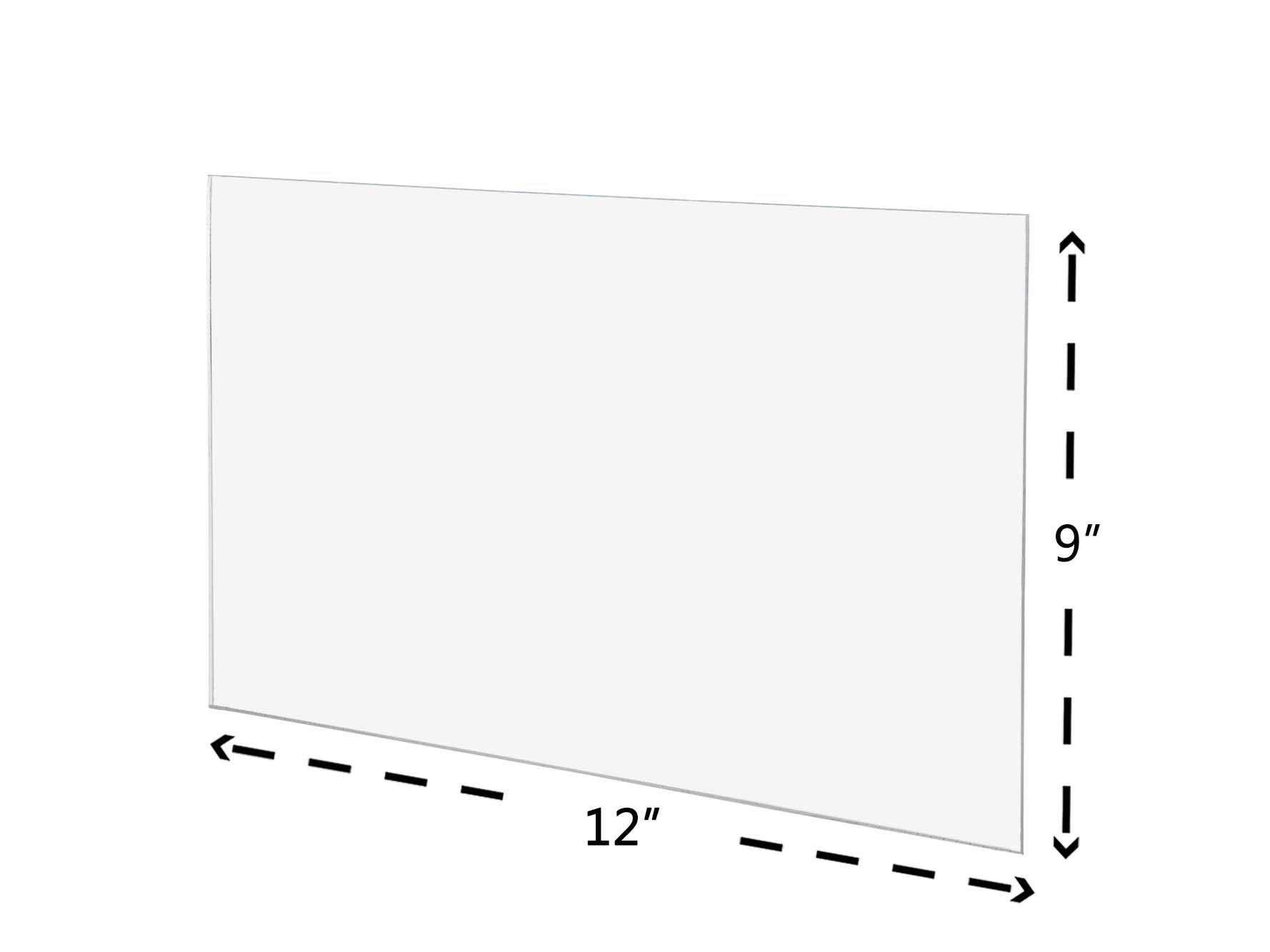 Clear Acrylic Plexiglass Sheet - 1/8" Thick Cast - 9" x 12"