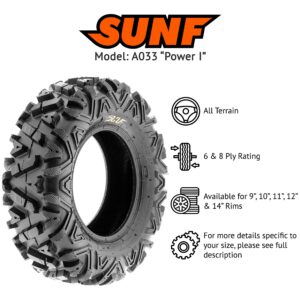 SunF 27x9-14 ATV UTV 27x9x14 All Terrain Tires 6 PR A033 POWER I - PAIR of 2