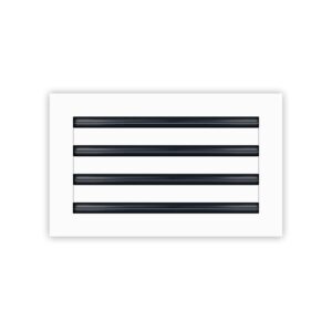 buildmart - 14x8 modern ac vent cover - decorative white air vent - standard linear slot diffuser - register grille for ceiling, walls & floors - texas buildmart