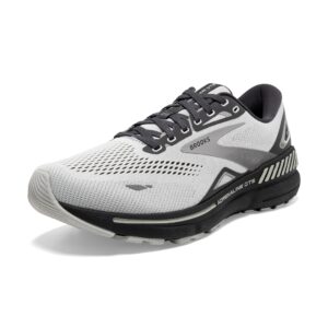 brooks men’s adrenaline gts 23 supportive running shoe - oyster/ebony/alloy - 14 x-wide