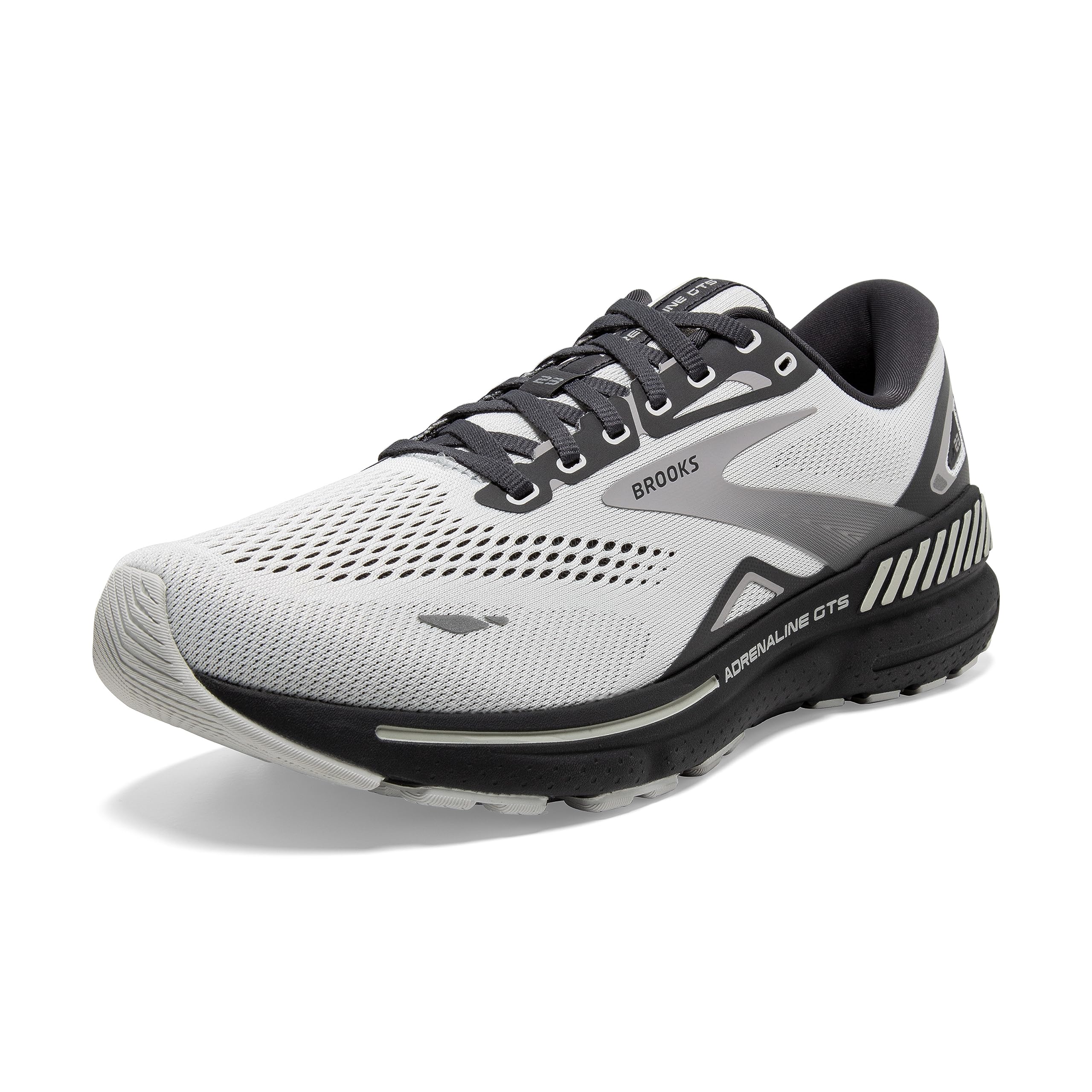 Brooks Men’s Adrenaline GTS 23 Supportive Running Shoe - Oyster/Ebony/Alloy - 14 X-Wide