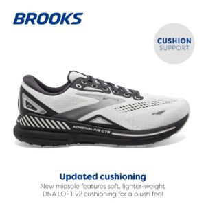 Brooks Men’s Adrenaline GTS 23 Supportive Running Shoe - Oyster/Ebony/Alloy - 14 X-Wide