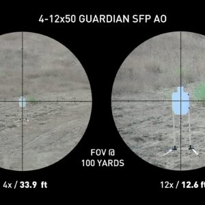 Monstrum Guardian 4-12x50 AO Rifle Scope with Parallax Adjustment | Black