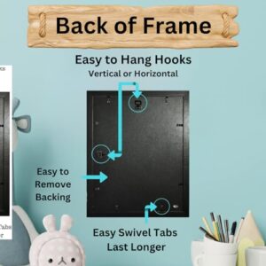 Tasse Verre 9x12 Picture Frames (2-Pack) with Glass Front and Pre-Installed Sawtooth Hanging Hooks, Optional Wide Mat for 6" x 8" Photos