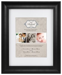 mcs archival 11x14 inch frame with 8x10 inch mat, black (66896)