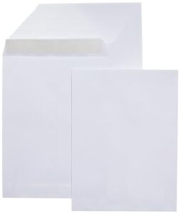 amazon basics catalog mailing envelopes, peel and seal, 9x12 inch, white, 250-pack