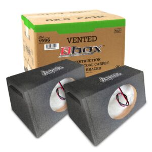 atrend bbox vented 6” x 9” pro audio tuned speaker subwoofer enclosures - designed, engineered in usa - improve audio quality, sound & bass - nickle finish terminals