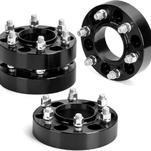 dynofit 6x135 Wheel Spacers for 2004-2014 Ford F150, 1.5 inch(38mm) Thick 87.1mm Hub Bore M14x2.0 Thread Forged Hubcentric 6 Lug Spacers for F-150 Expedition Navigator 2003-2014, Real Forged, 4Pcs