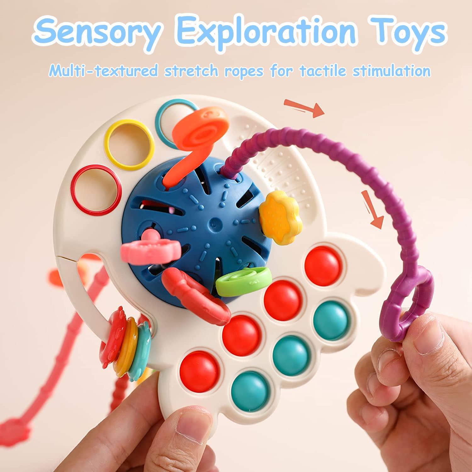 Montessori Toys for 1 Year old-Baby Toys 6 to 12 Months Sensory Toys for Toddlers 1-3 Food Pull String Activity Toys for Baby Fine Motor Skills Travel Toys Birthday Gifts for Infant Boys Girls Age 1-6