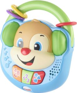 fisher-price baby & toddler toy laugh & learn sing & learn music player pretend radio with lights & songs for infants ages 6+ months