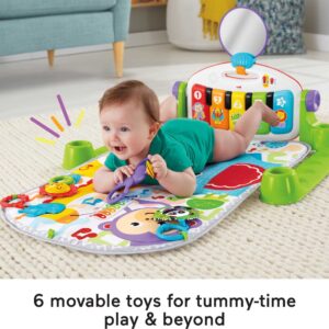 Fisher-Price Baby Portable Chair Sit-Me-Up Floor Seat with Toys and Machine Washable Seat Pad + Fisher-Price Baby Playmat Deluxe Kick & Play Piano Gym with Musical Toy Lights & Smart Stages Learning