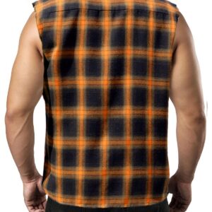 JG JENNY GHOO Sleeveless Flannel Shirt Men Casual Plaid Button Down Shirts Vest