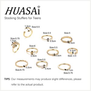 Gold Stacking Rings for Women Butterfly Knuckle Rings Snake Rings Moon Star Rings Heart Stacking Rings for Girls, Alloy, alloy