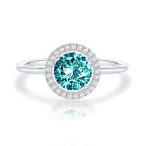 swarovski crystal 14k white gold plated birthstone rings | white gold rings for women | emerald ring