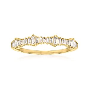 ross-simons 0.20 ct. t.w. baguette diamond ring in 14kt gold