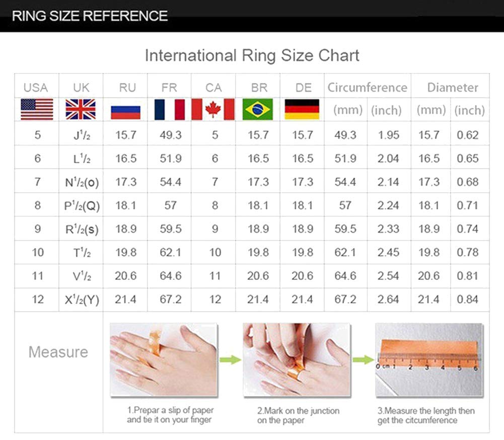 JESMING 3D Rose Ring CZ Simulated Diamond Ring Rose Gold Ring Rose Flower Ring for Women (Silver,8)