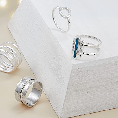 Silpada 'Double Spaced' Two Bar Ring in Sterling Silver, Size 12, Size 12