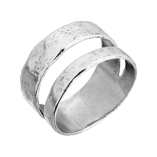 Silpada 'Double Spaced' Two Bar Ring in Sterling Silver, Size 12, Size 12