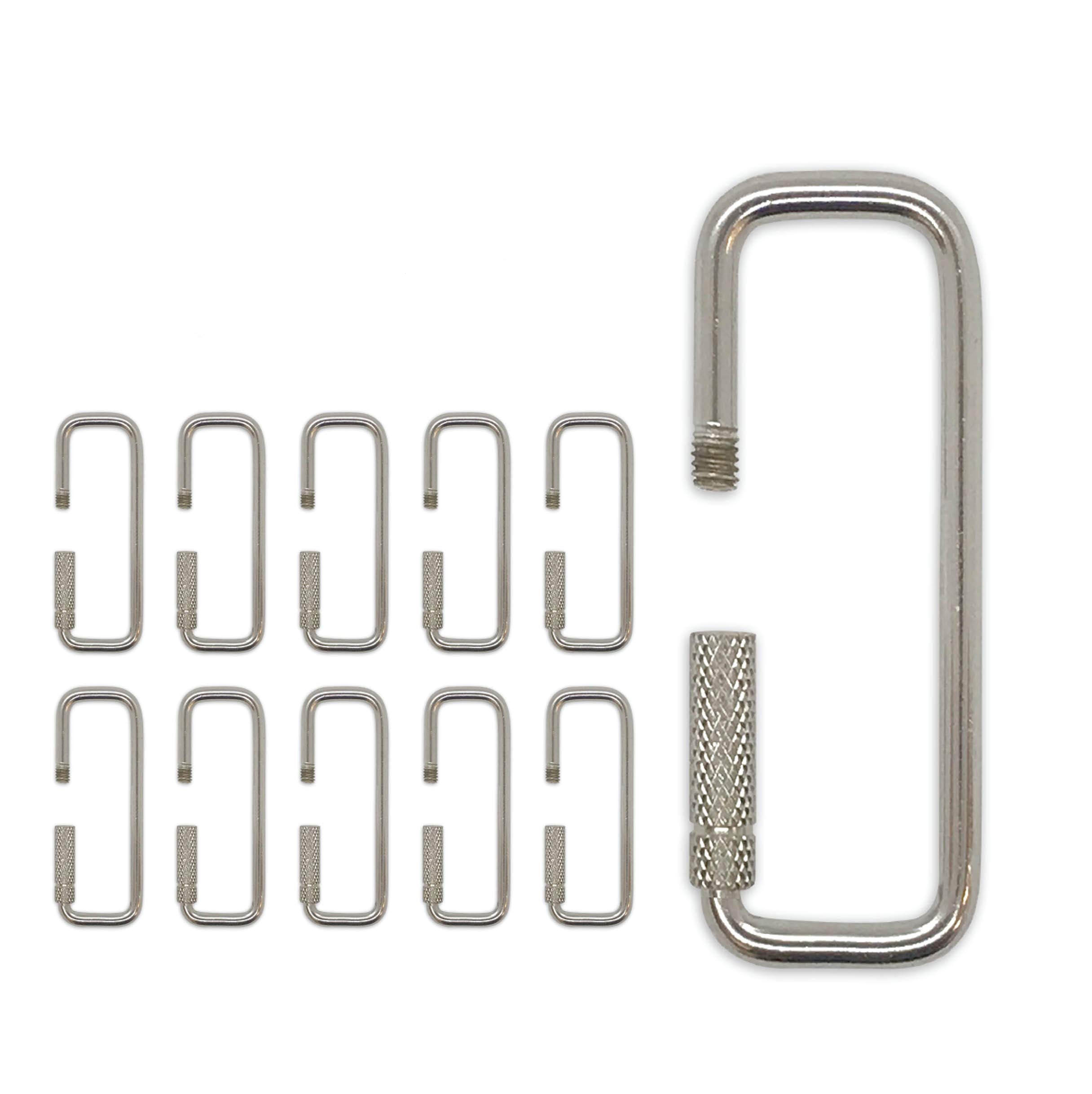 Lucky Line 2” Rectangular Key Ring with Turn Twist Sleeve Closure