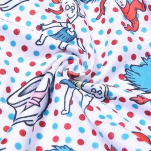 Toddler Girls Cat Pattern Dress Cartoon Twirl Dress Flutter Sleeve Clothes 6-7Y